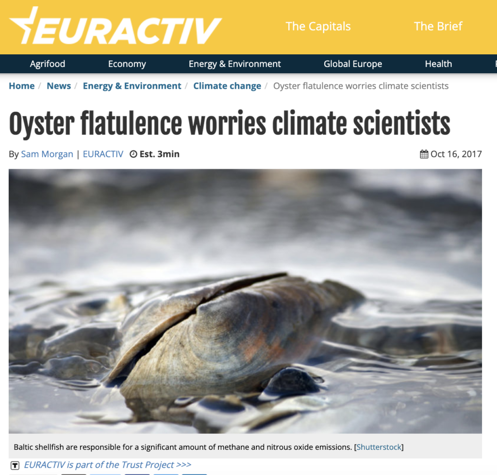 Flashback 2017: Oyster flatulence worries climate scientists ...