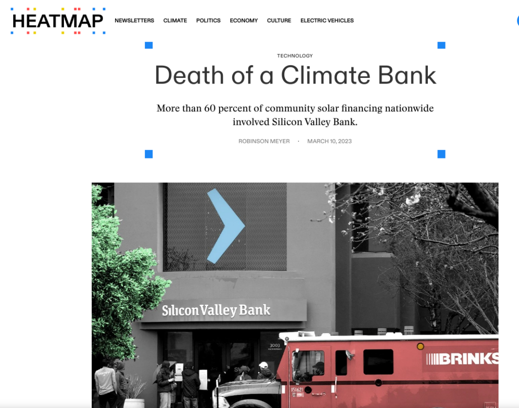 ‘Death of a Climate Bank’: Silicon Valley Bank involved in more than ...
