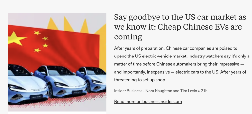 Green Agenda Boosts China! Business Insider Mag: ‘Say goodbye to the US ...