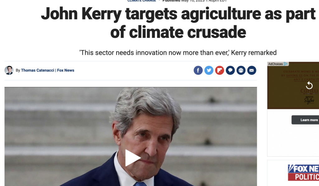 John Kerry targets farmers: ‘We can’t get to Net-Zero…unless ...
