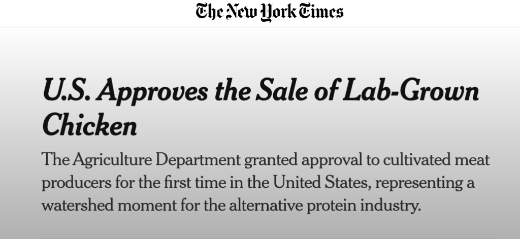 Great Food Reset: U.S. Agriculture Dept approves nation’s first ‘lab ...