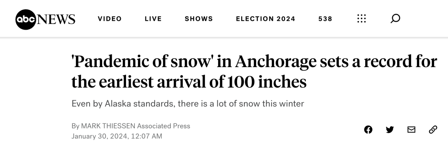 Ap ‘pandemic Of Snow In Anchorage Sets Record For Earliest Arrival Of