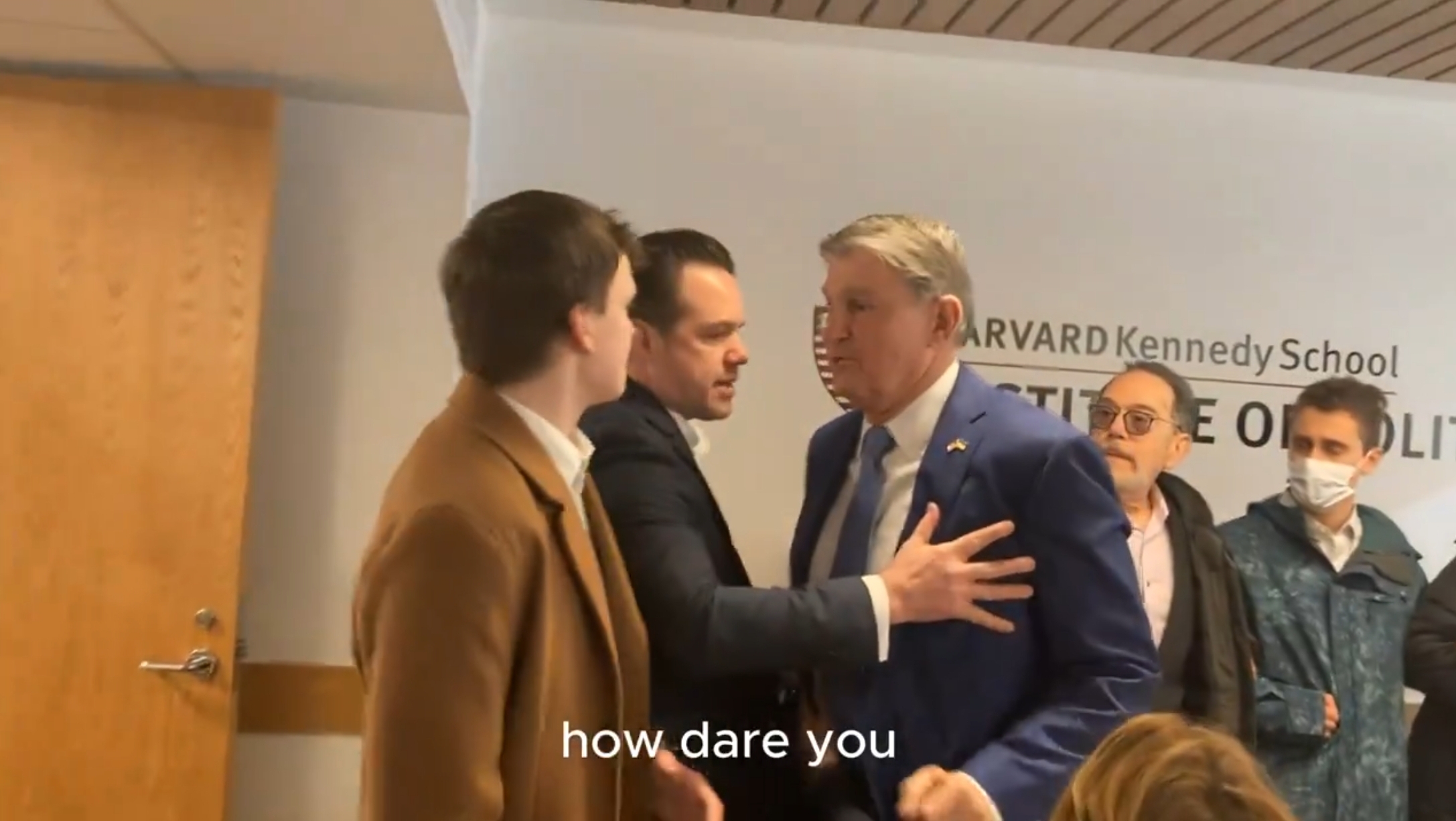 VIDEO: Sen Manchin physically confronts climate activists at Harvard ...