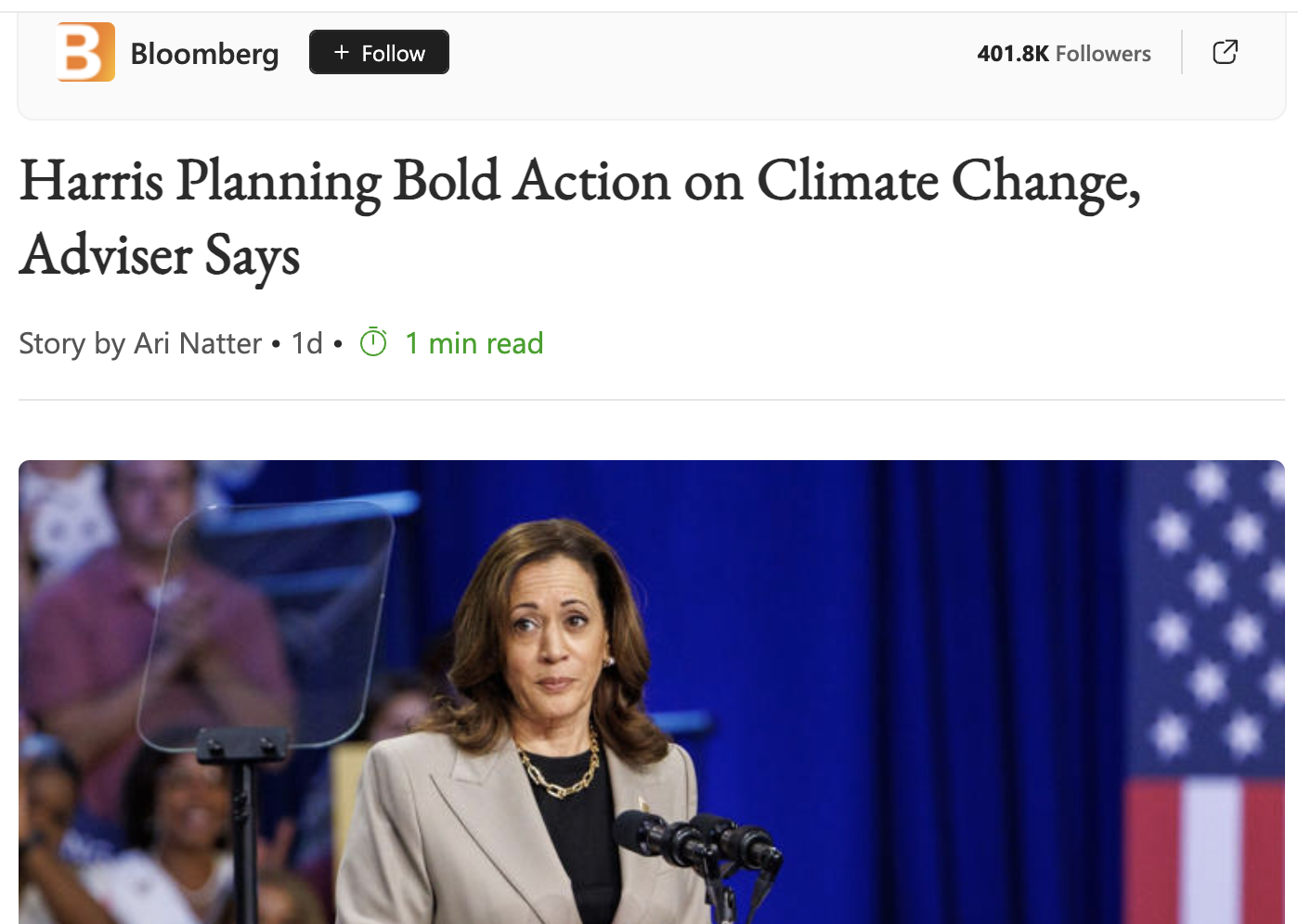 Shhhh. Despite climate silence, Harris Planning ‘Bold Action’ on ...