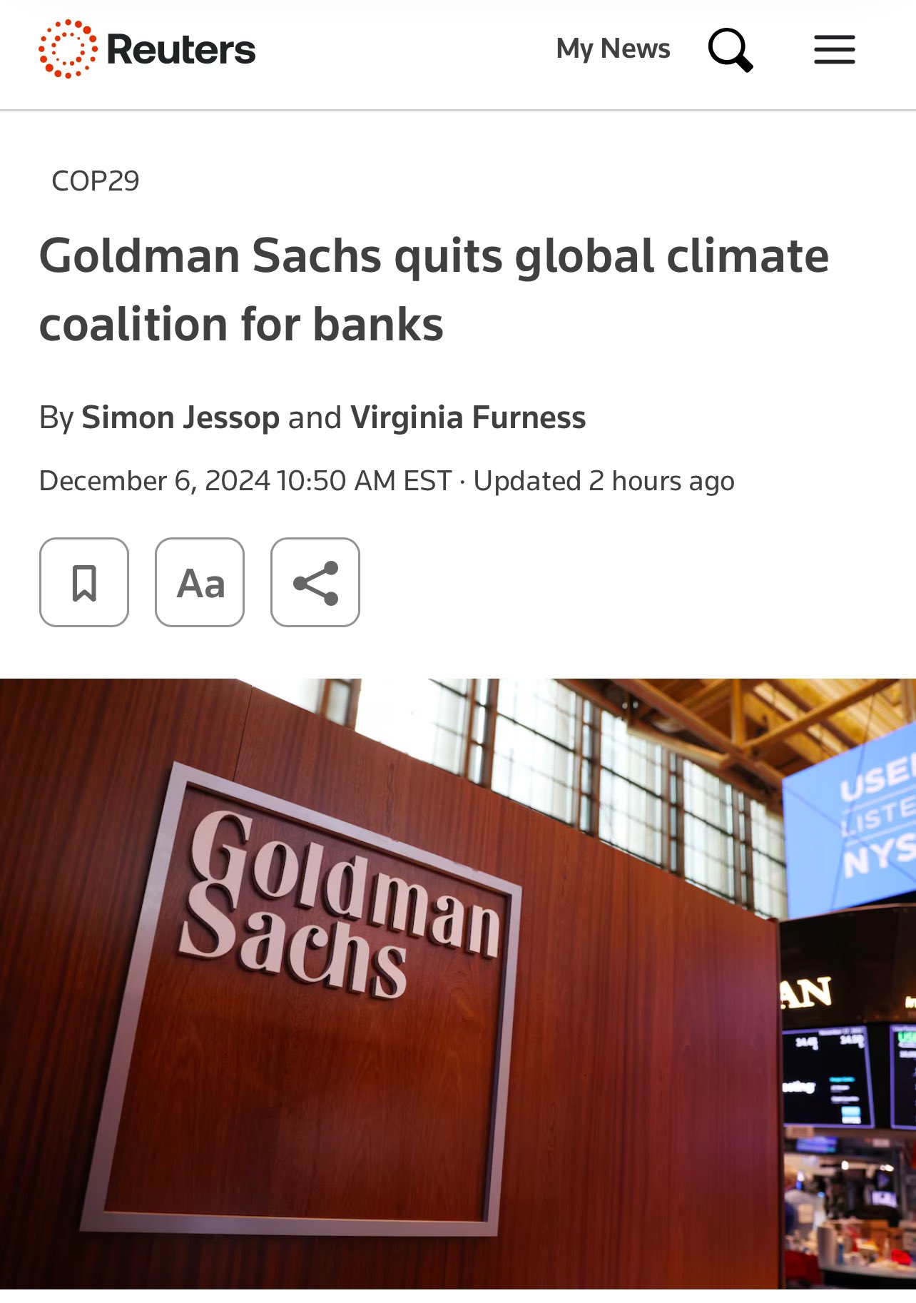 The Trump Effect: Goldman Sachs quits global climate coalition for ...