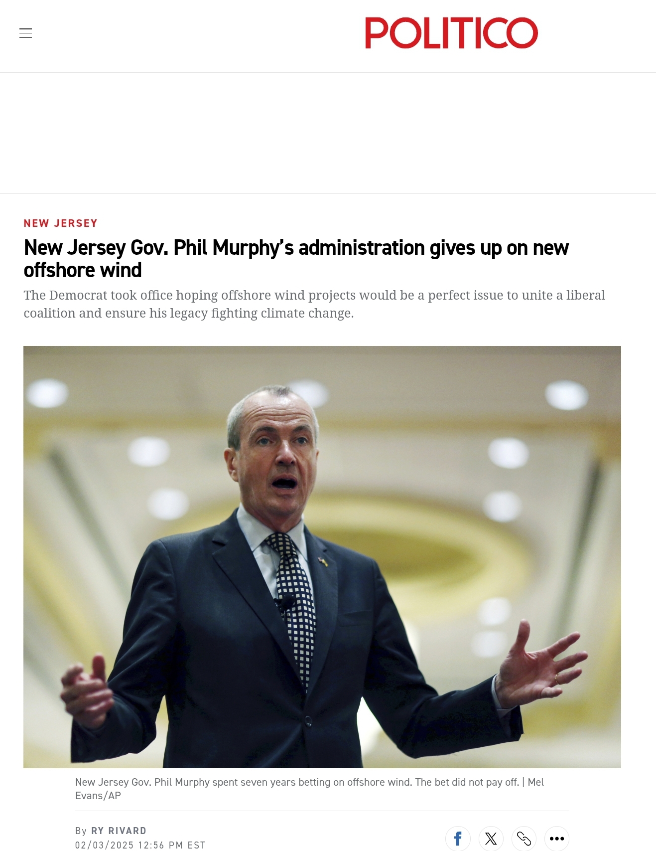 New Jersey Gov. Phil Murphy’s administration gives up on new offshore ...