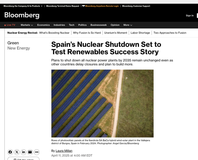 ‘Spain celebrated the destruction of their nuclear plants. Now they’re ...