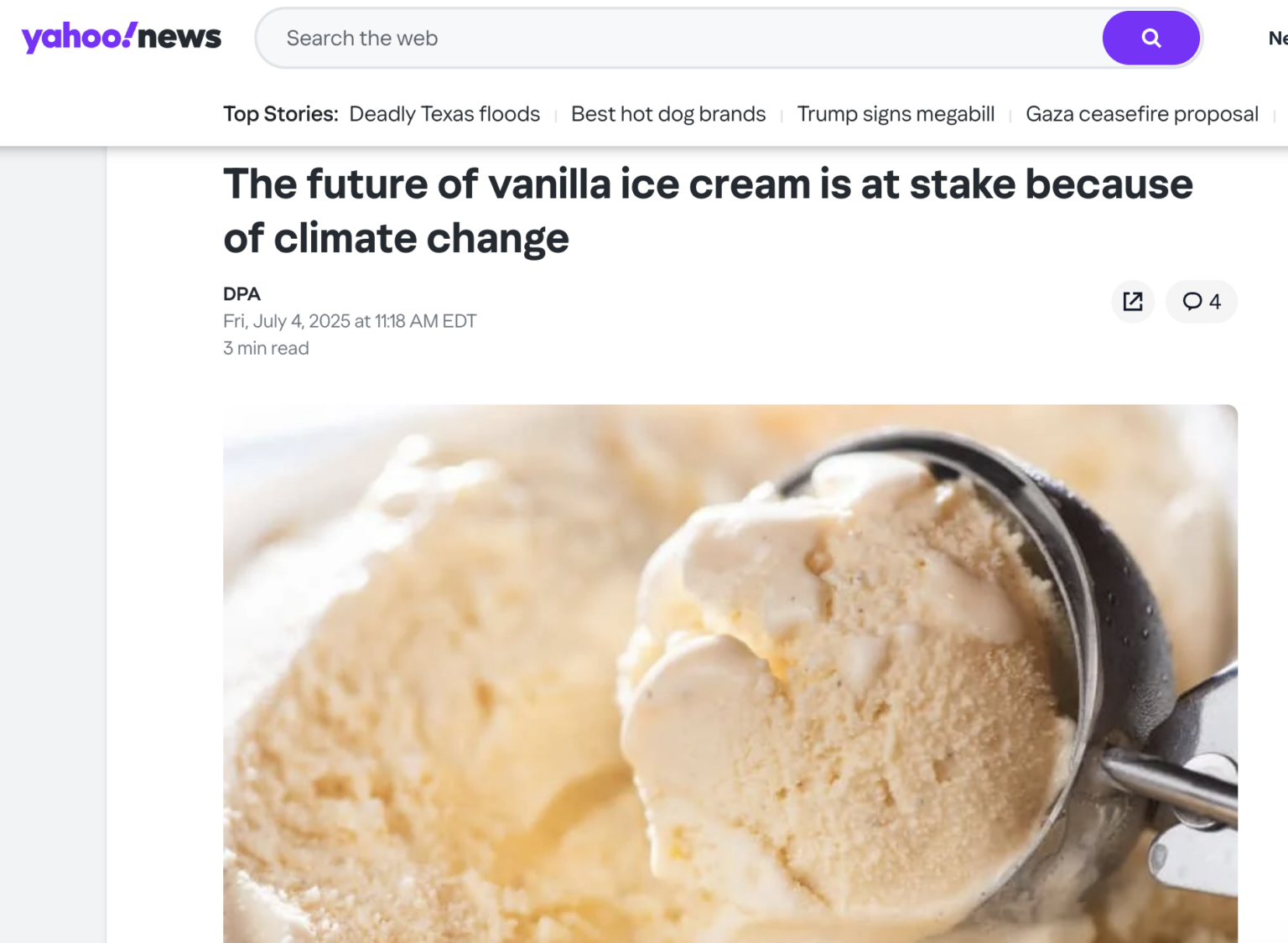 STUDY: ‘The future of vanilla ice cream is at stake because of climate change’ – Published in ...