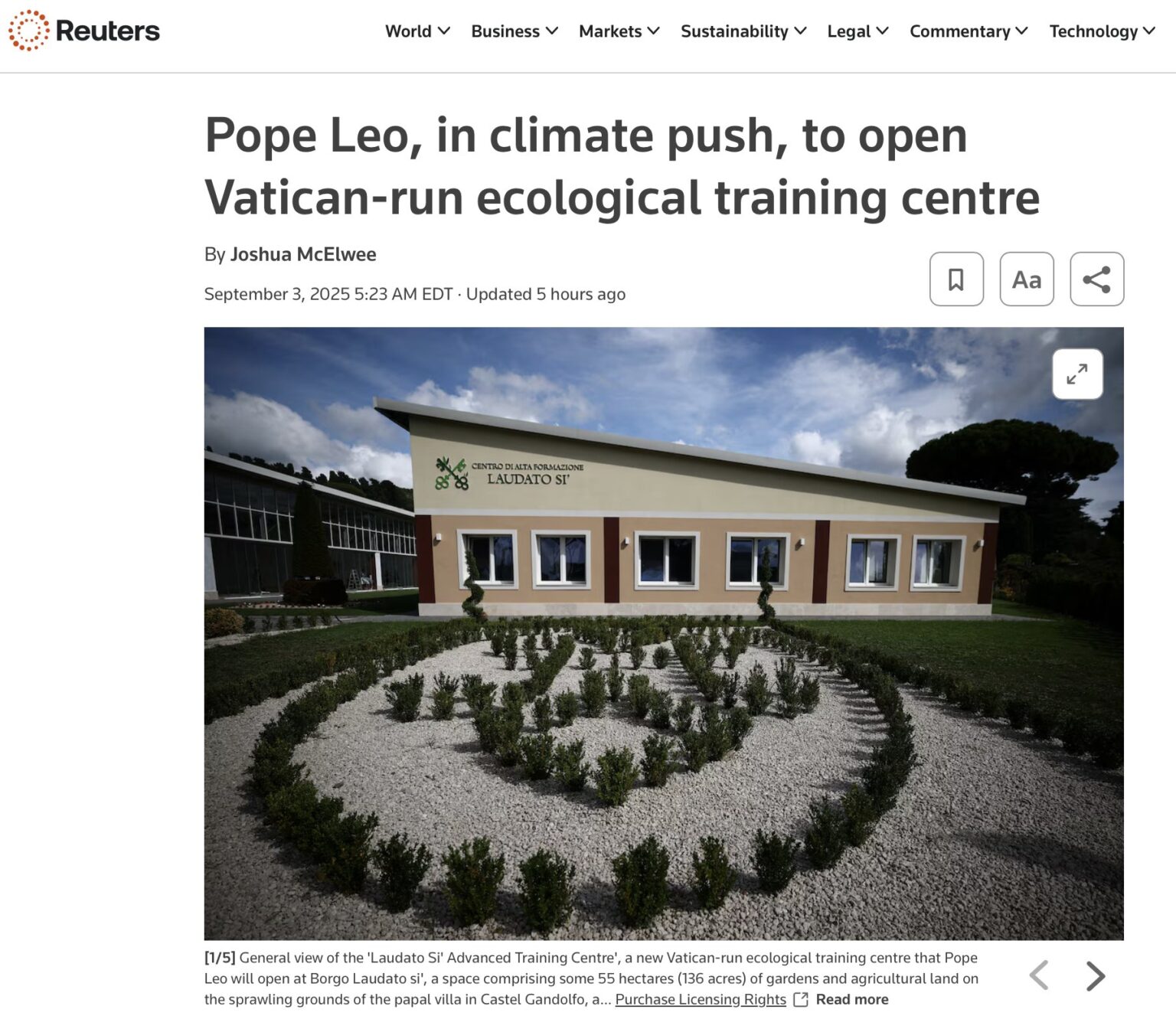 Watch: Pope Leo blesses block of ice at ‘Climate Justice’ conference ...