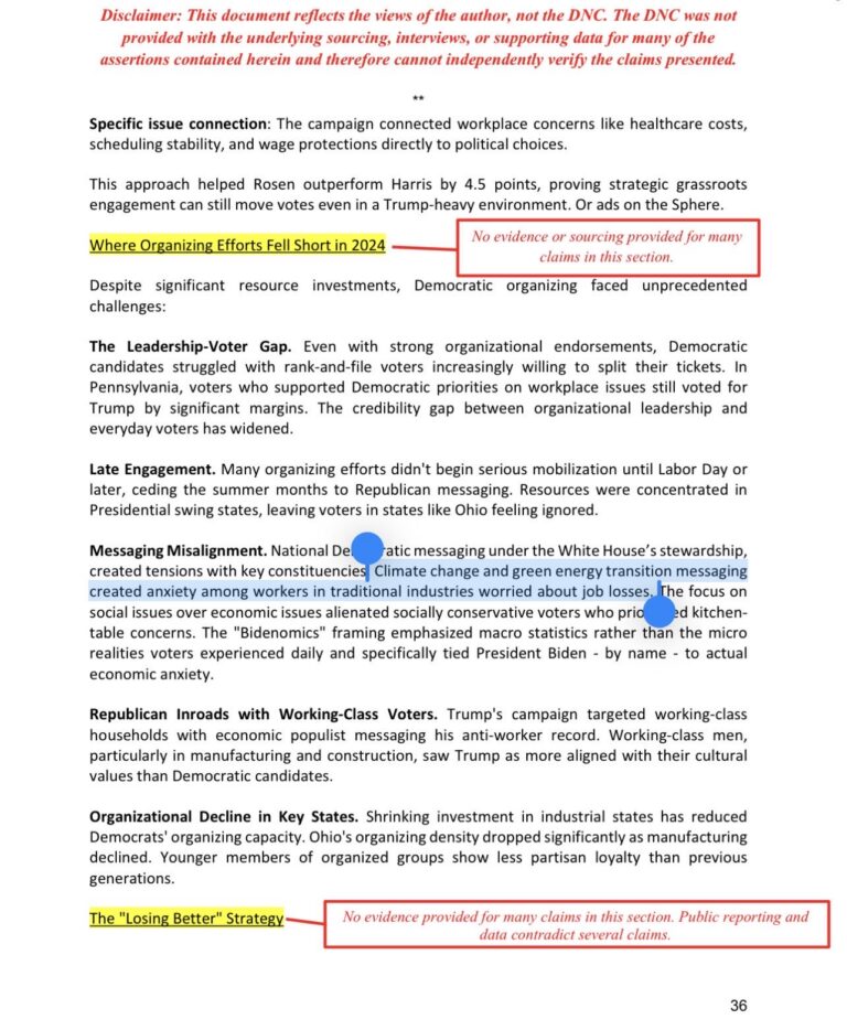 ‘Messaging Misalignment’: Democrats admit climate/green energy hurt ...