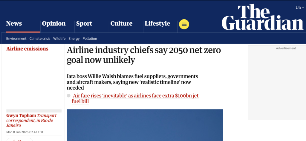 Another Net Zero Goal Bites the Dust! Airline industry chiefs now admit ...